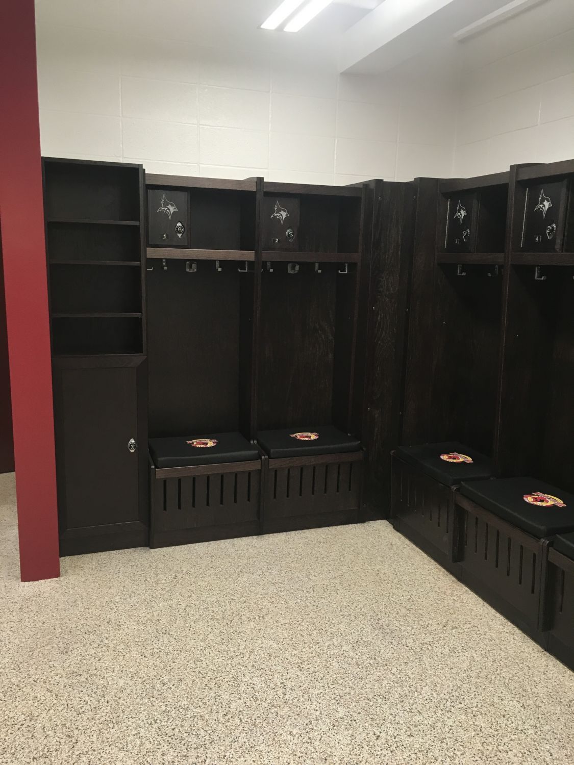 Wood Sports Locker Installations by All Wood Lockers