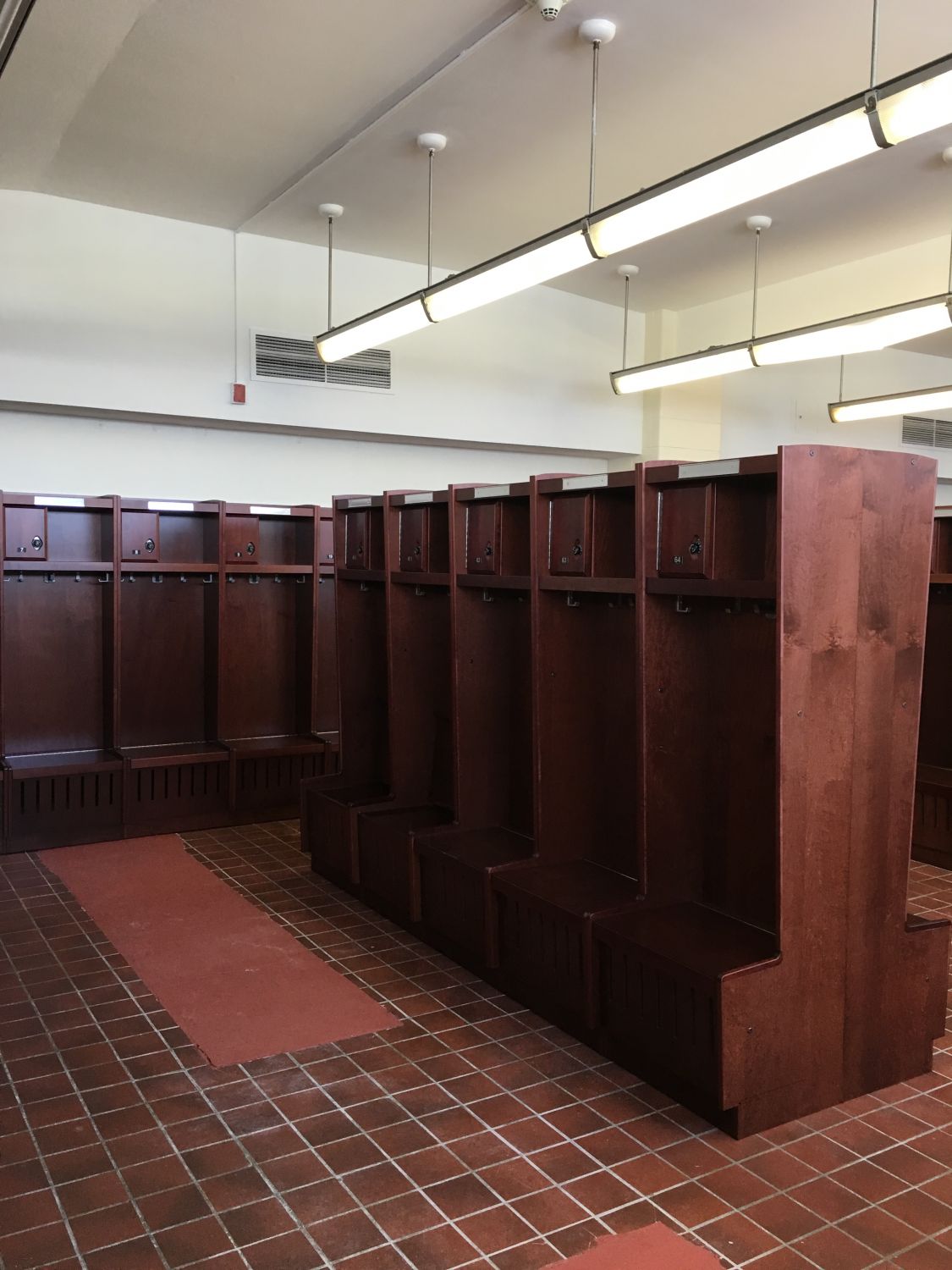Wood Sports Locker Installations by All Wood Lockers
