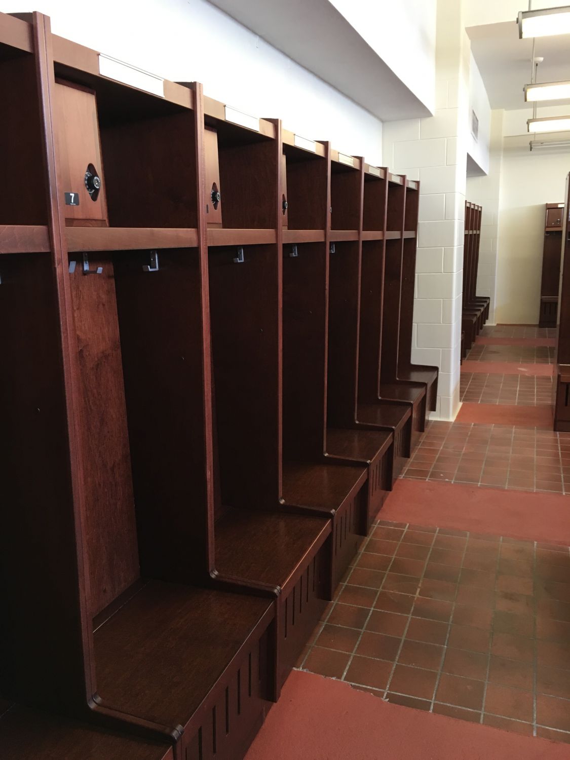 Wood Sports Locker Installations by All Wood Lockers
