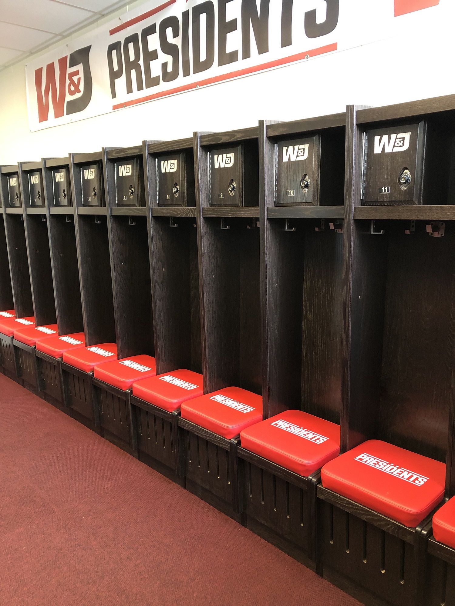 Wood Sports Locker Installations by All Wood Lockers