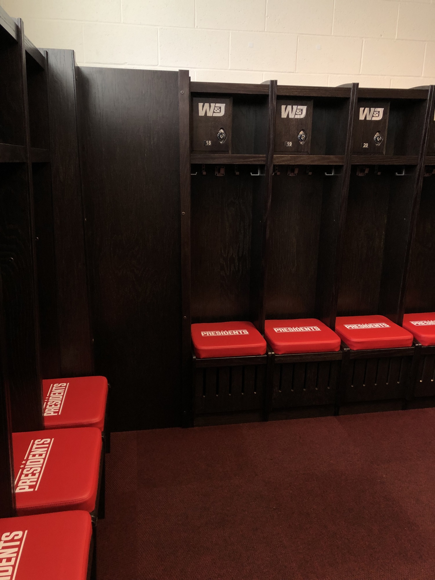 Wood Sports Locker Installations by All Wood Lockers