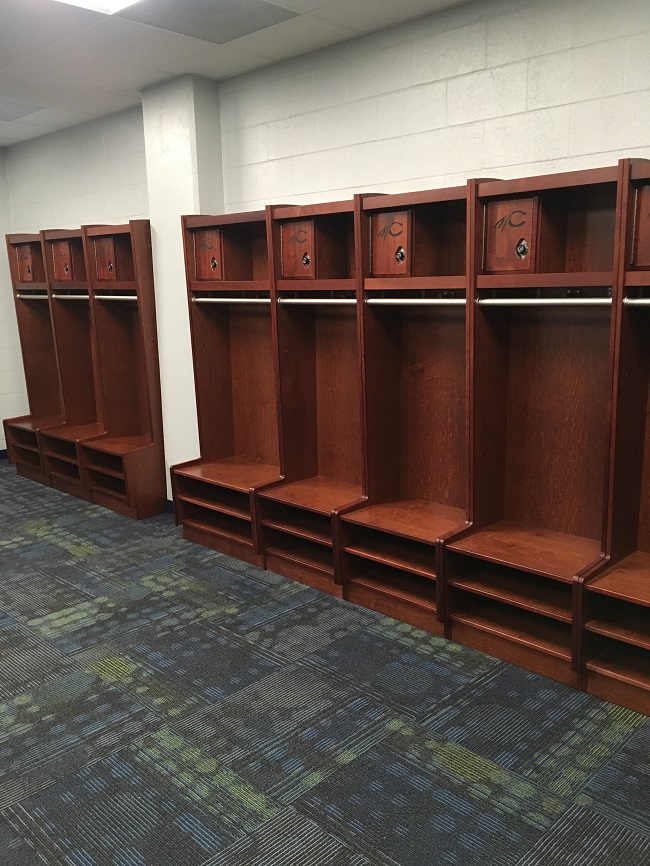 Wood Sports Locker Installations by All Wood Lockers