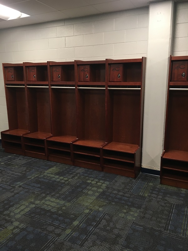 Wood Sports Locker Installations by All Wood Lockers