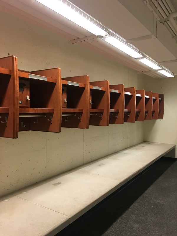 Wood Sports Locker Installations by All Wood Lockers