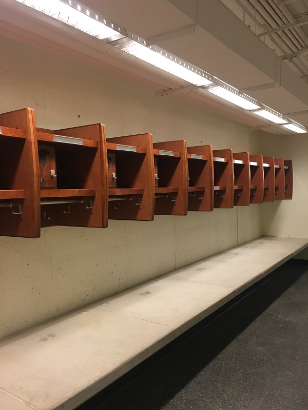 Wood Sports Locker Installations by All Wood Lockers