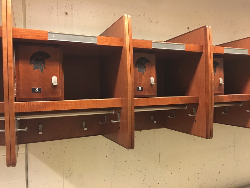 Wood Sports Locker Installations by All Wood Lockers