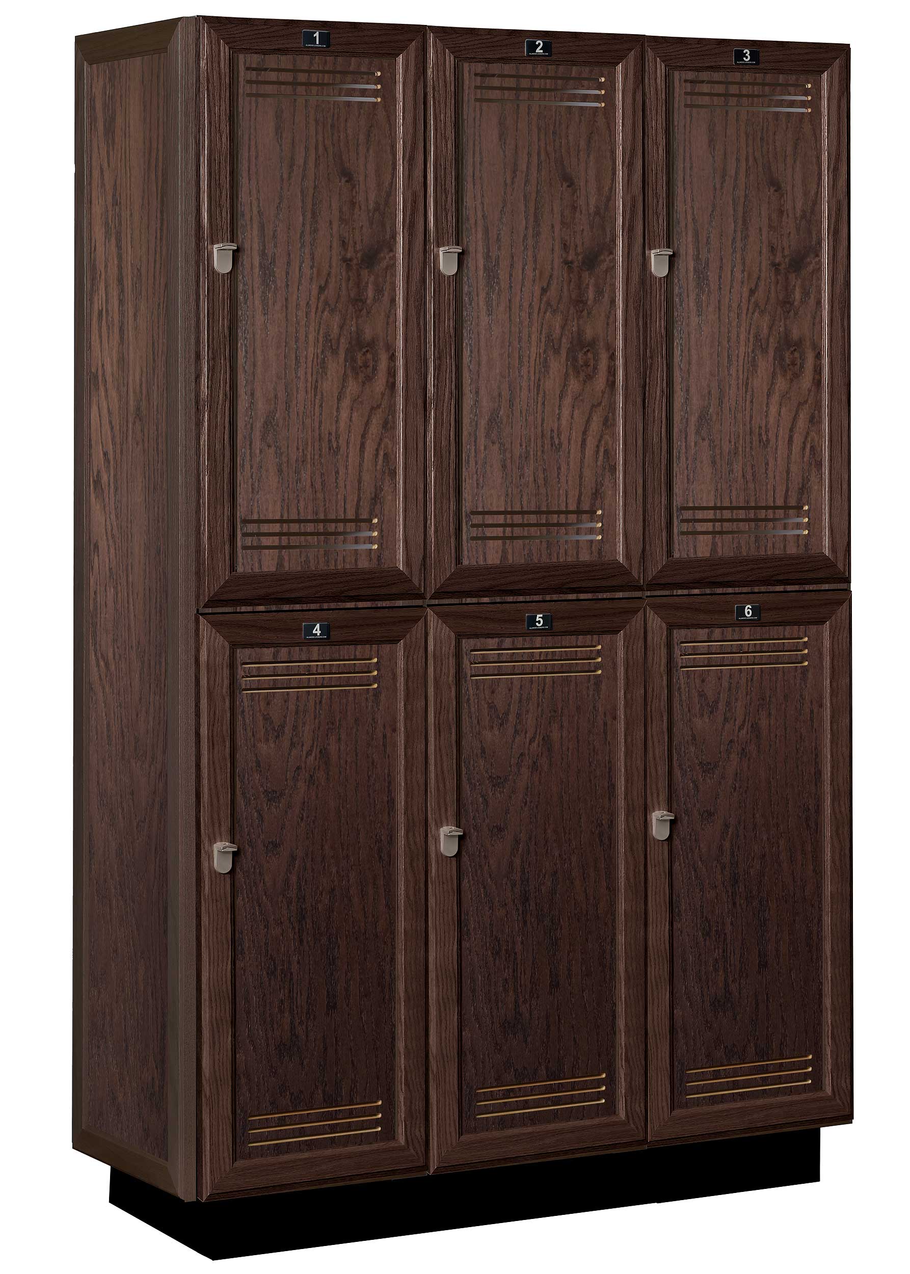 Vented Wood Club Lockers by All Wood Lockers