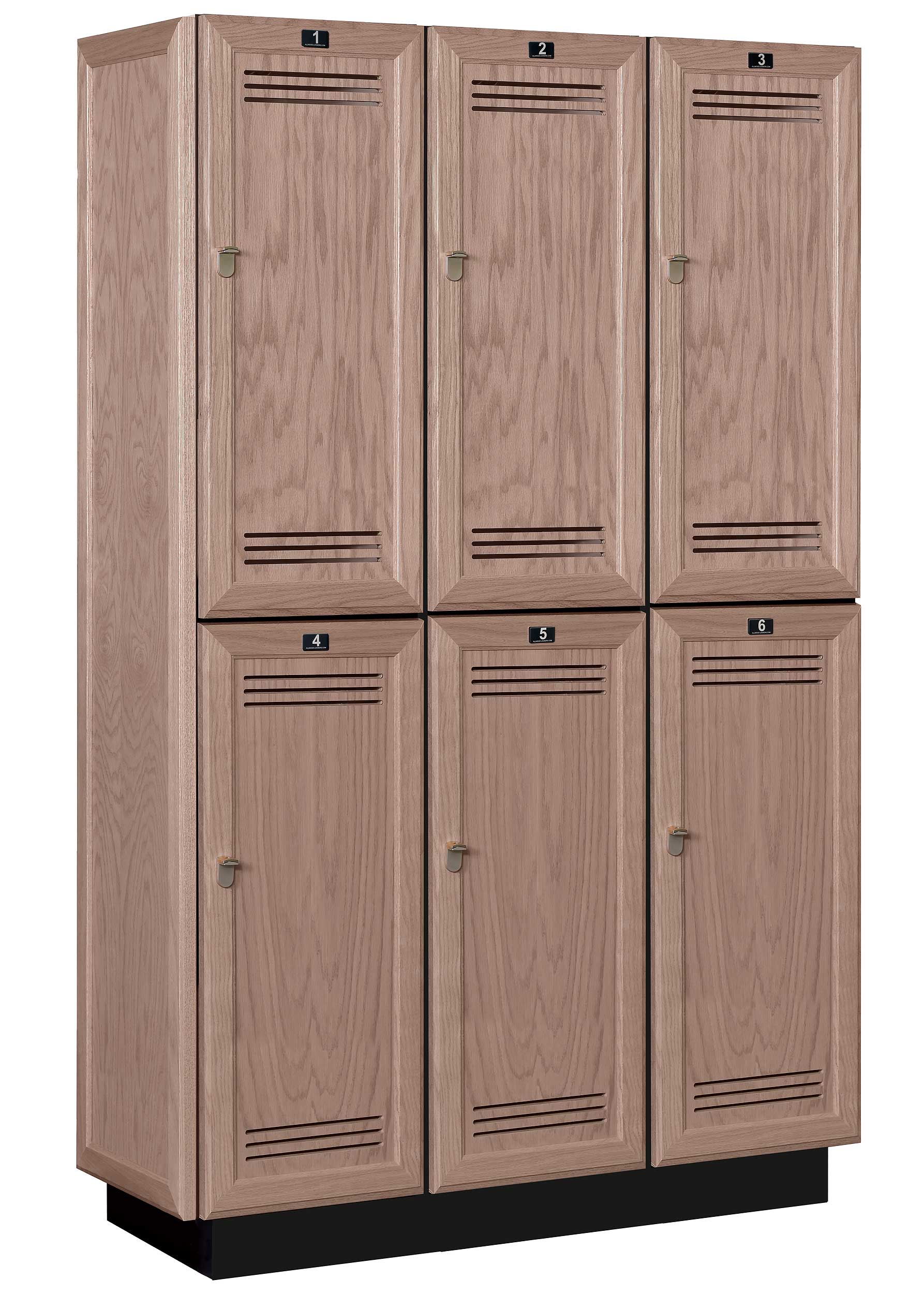 Vented Wood Club Lockers by All Wood Lockers