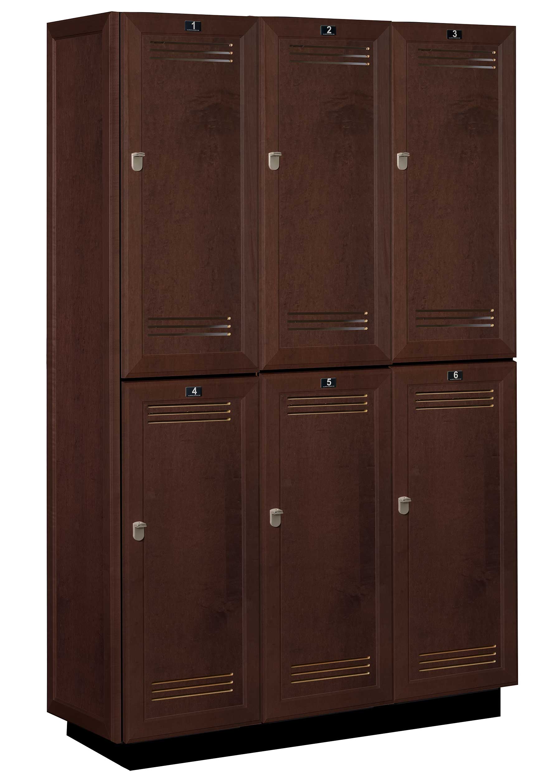 Vented Wood Club Lockers by All Wood Lockers