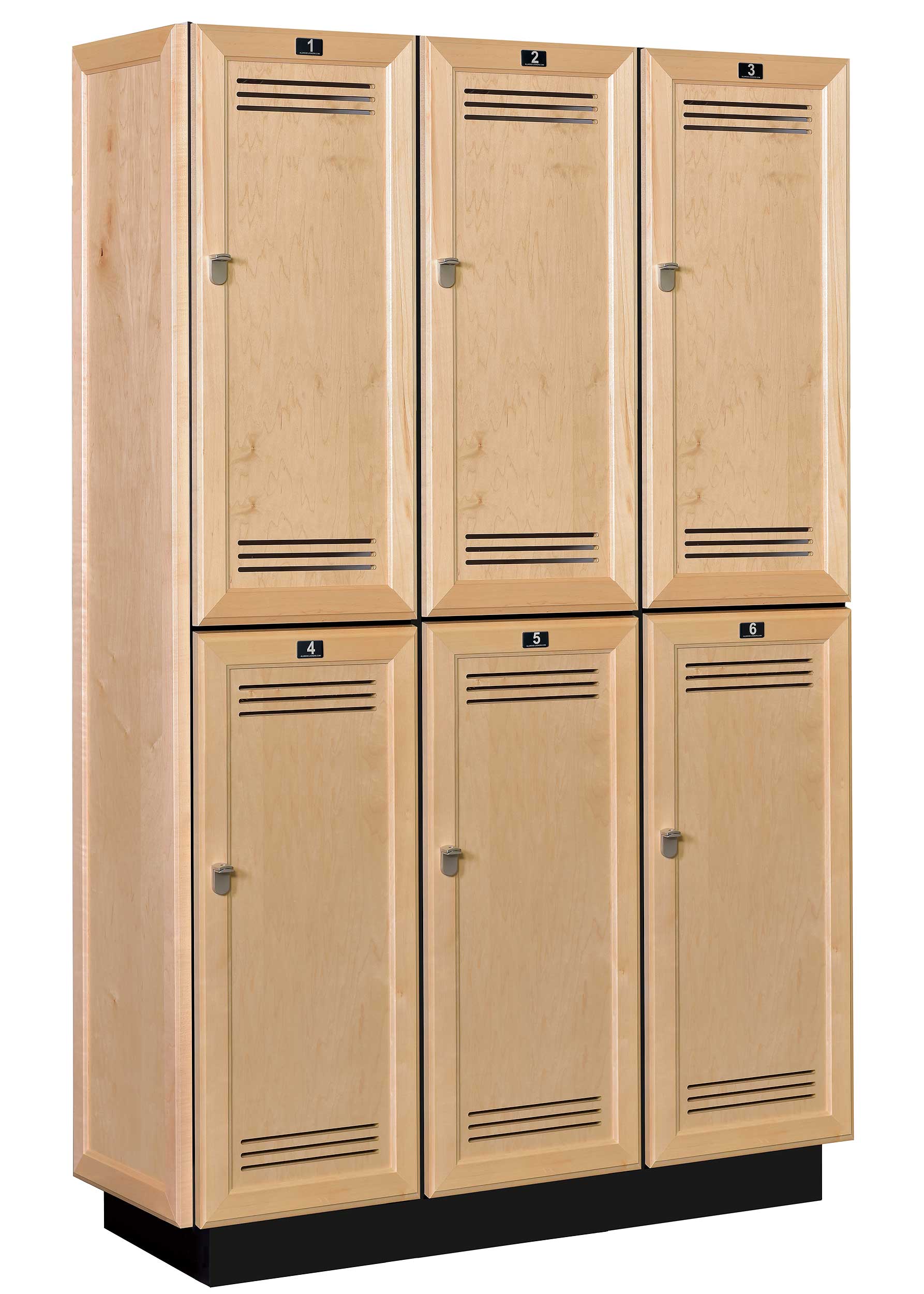 Vented Wood Club Lockers by All Wood Lockers