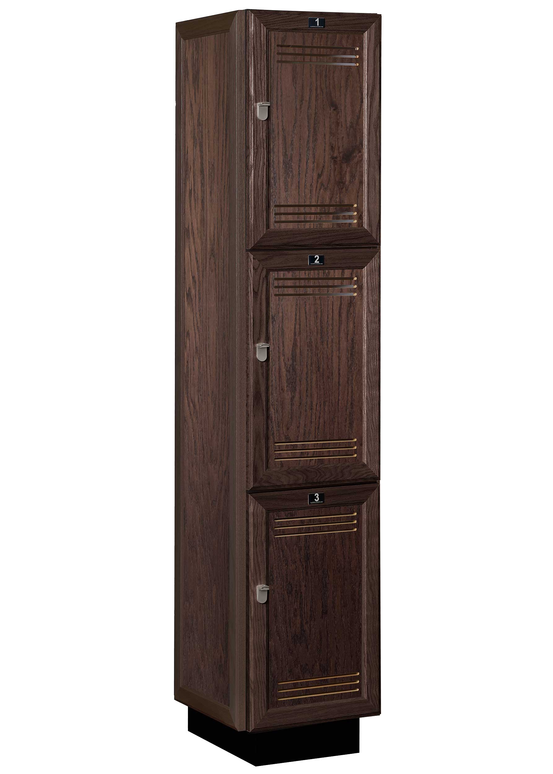 Vented Wood Club Lockers by All Wood Lockers