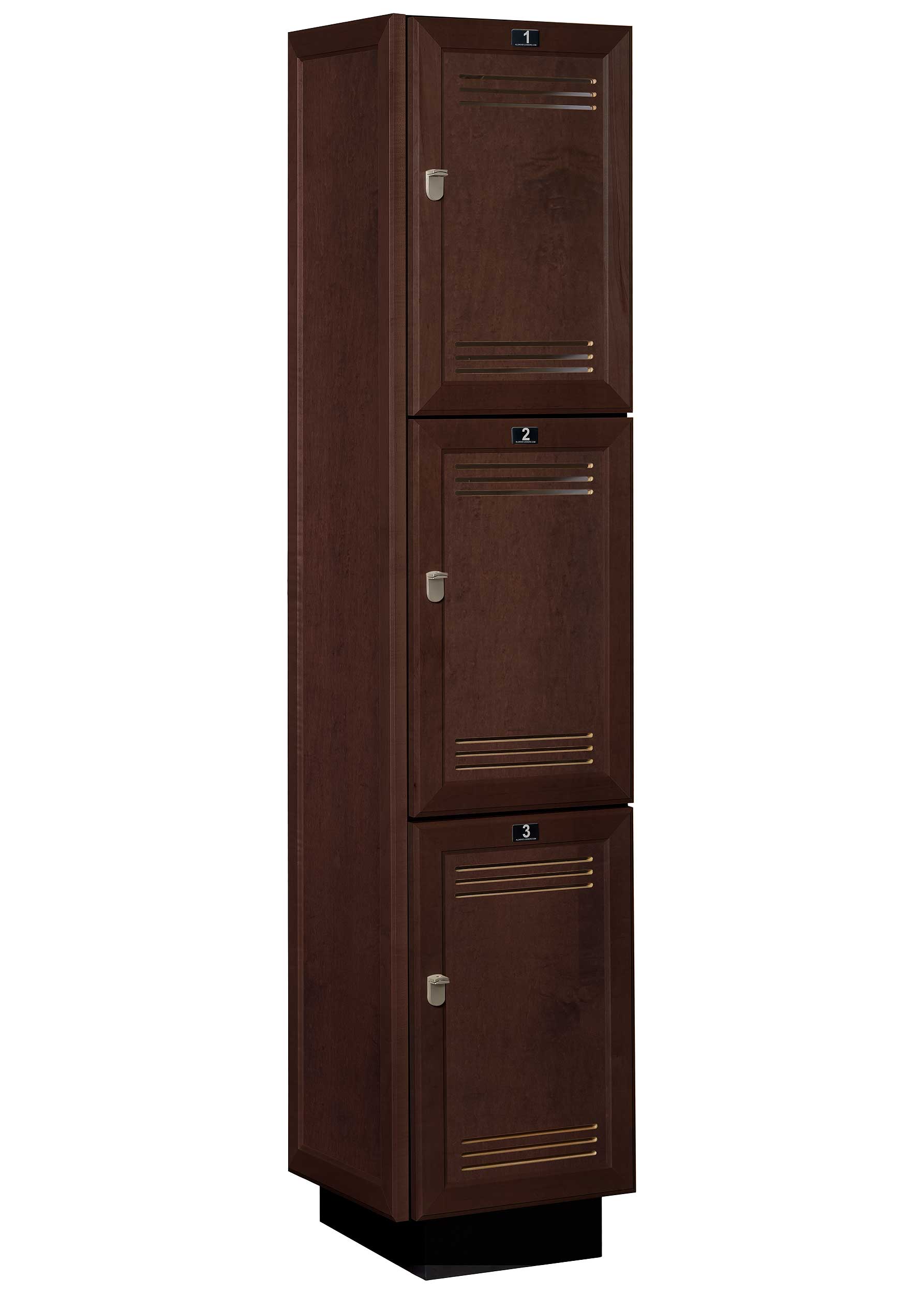 Vented Wood Club Lockers by All Wood Lockers