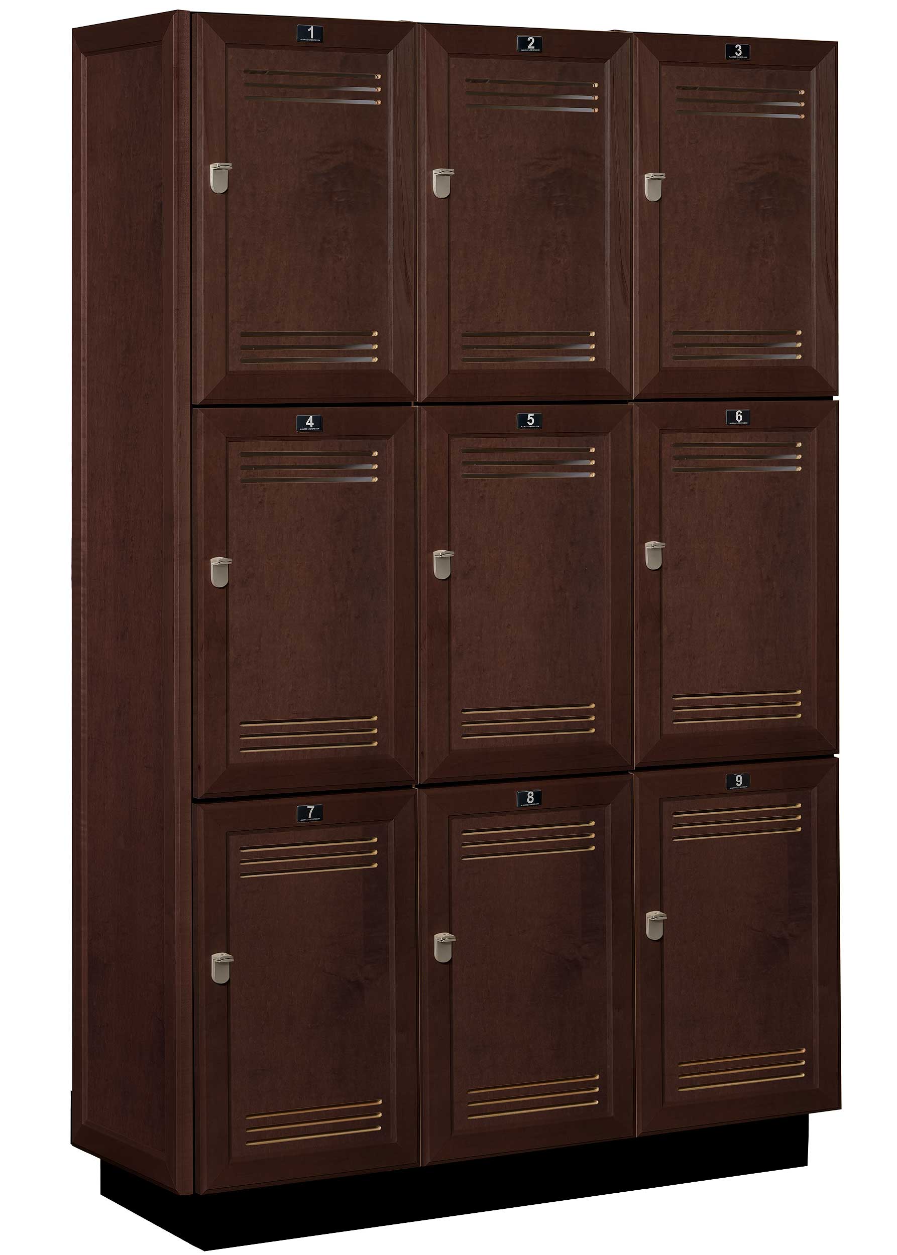 Vented Wood Club Lockers by All Wood Lockers