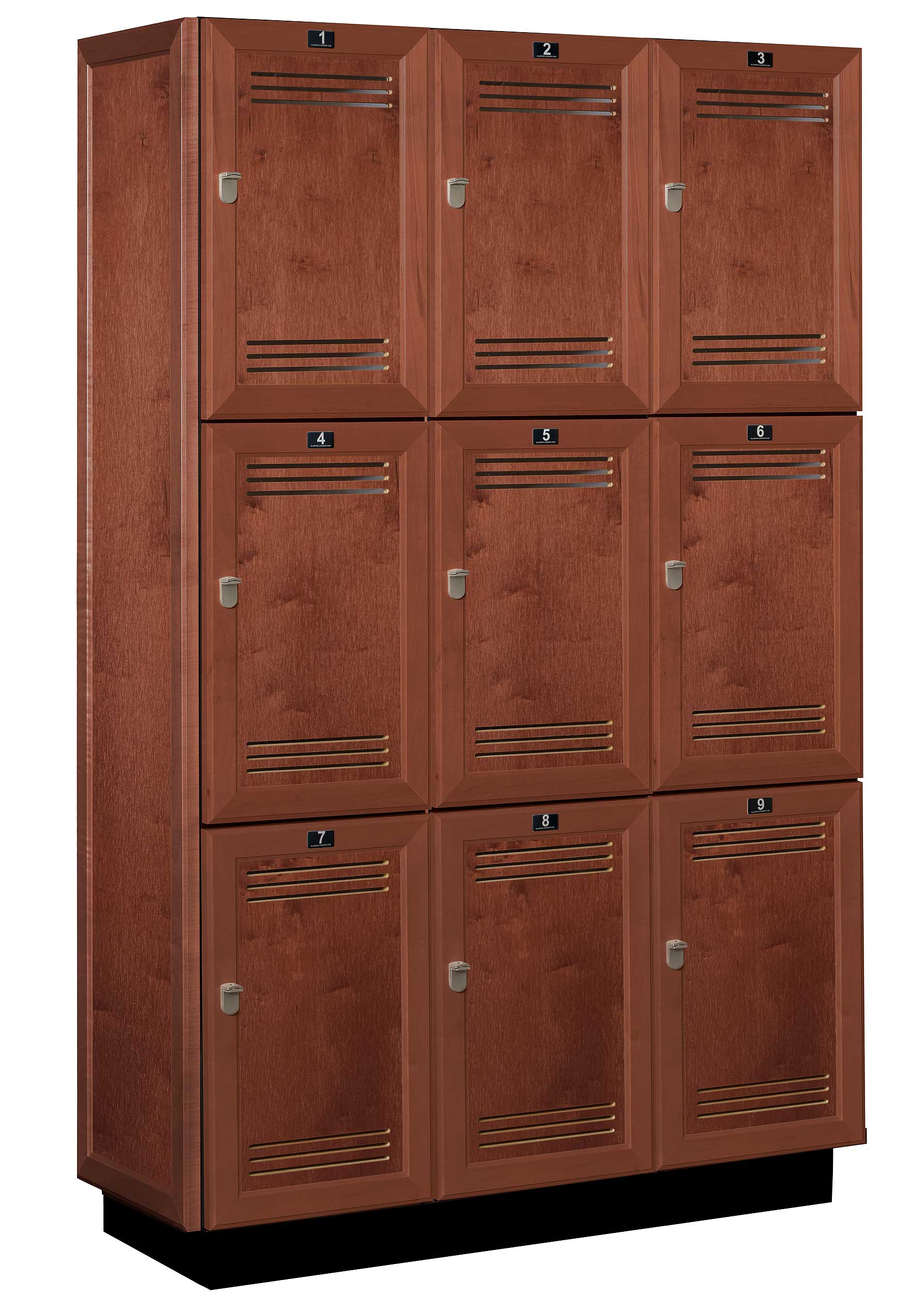 Vented Wood Club Lockers by All Wood Lockers