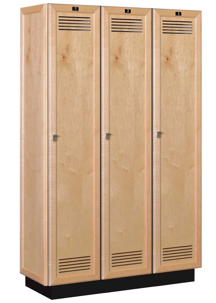 Vented Wood Club Lockers by All Wood Lockers