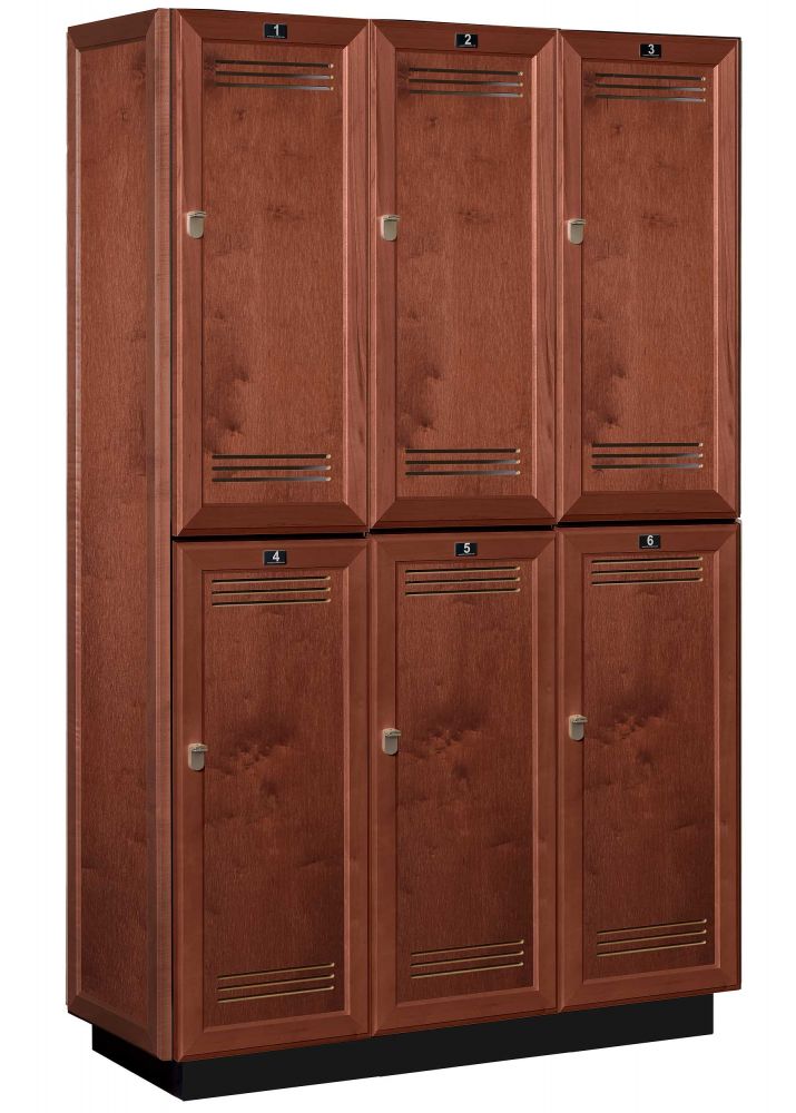 Vented Wood Club Lockers by All Wood Lockers