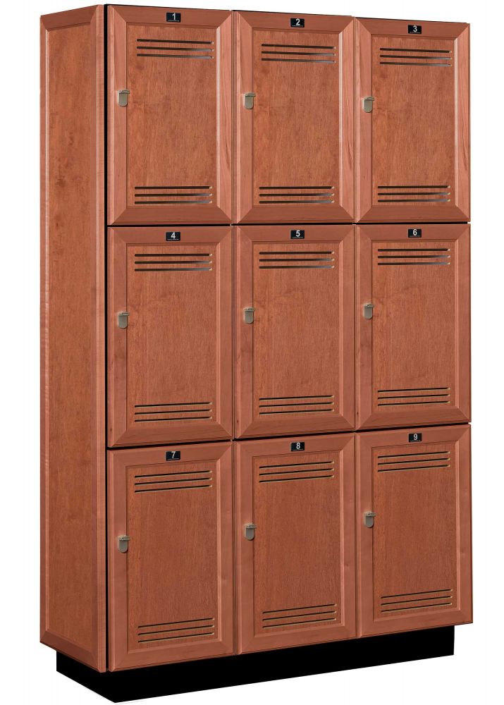 Vented Wood Club Lockers by All Wood Lockers