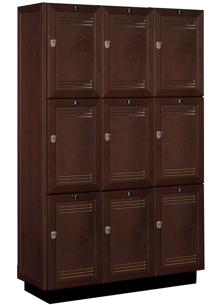 Vented Wood Club Lockers by All Wood Lockers