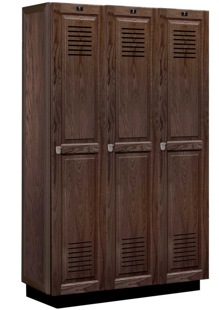 Vented Wood Club Lockers by All Wood Lockers